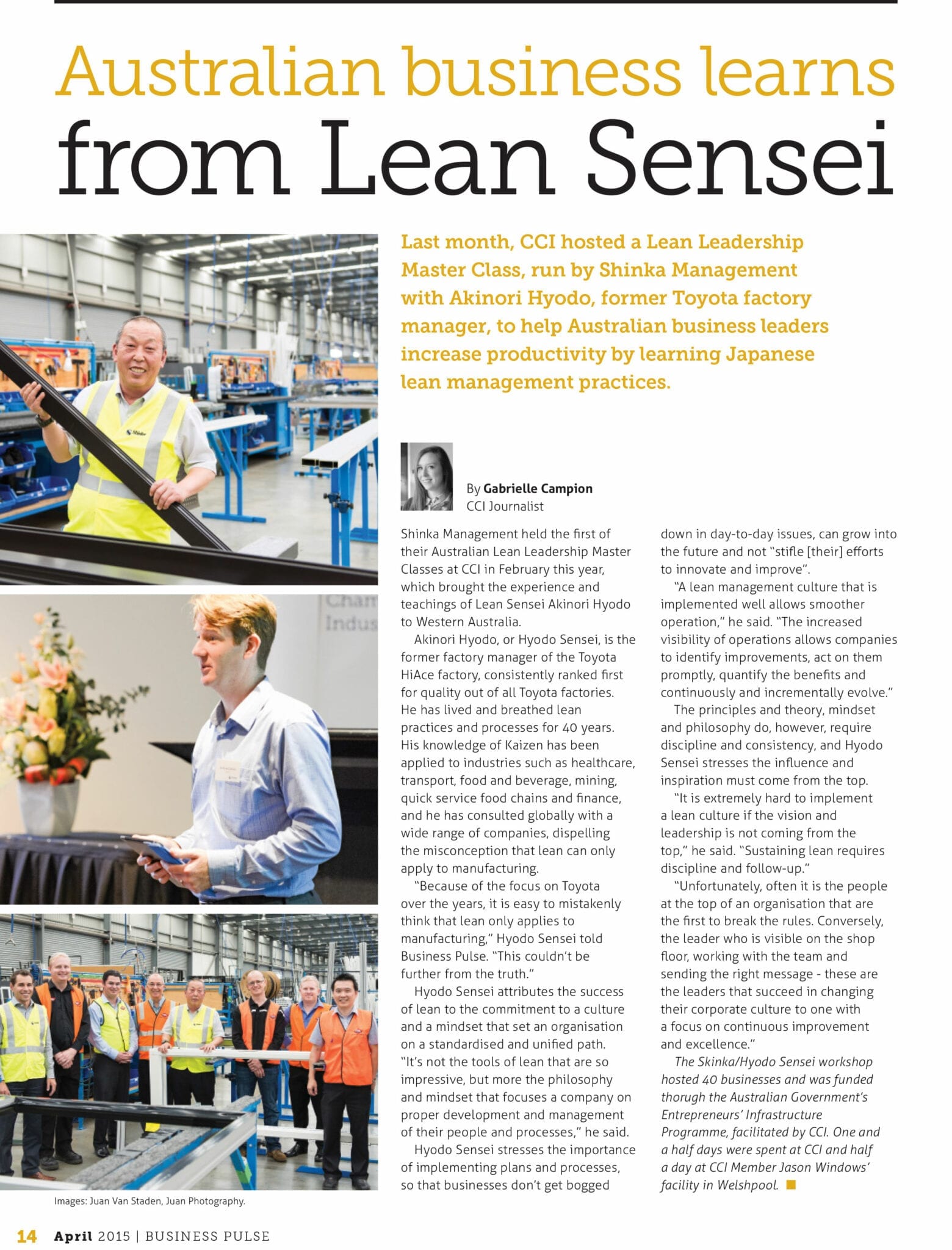 Australian business learns from Lean Sensei - Shinka Management